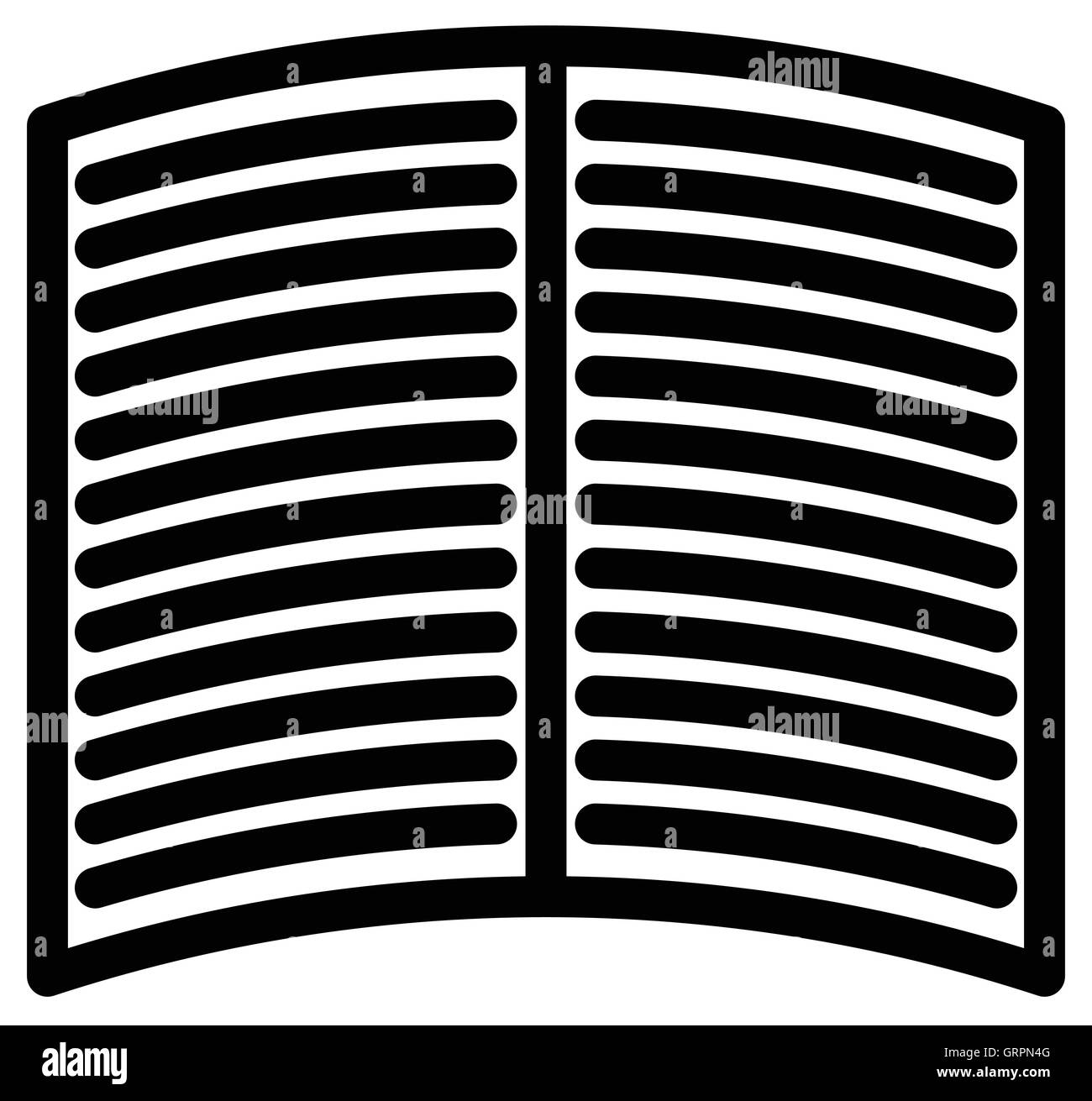 Simple icon, symbol for magazine, book, publishing, writing concepts ...