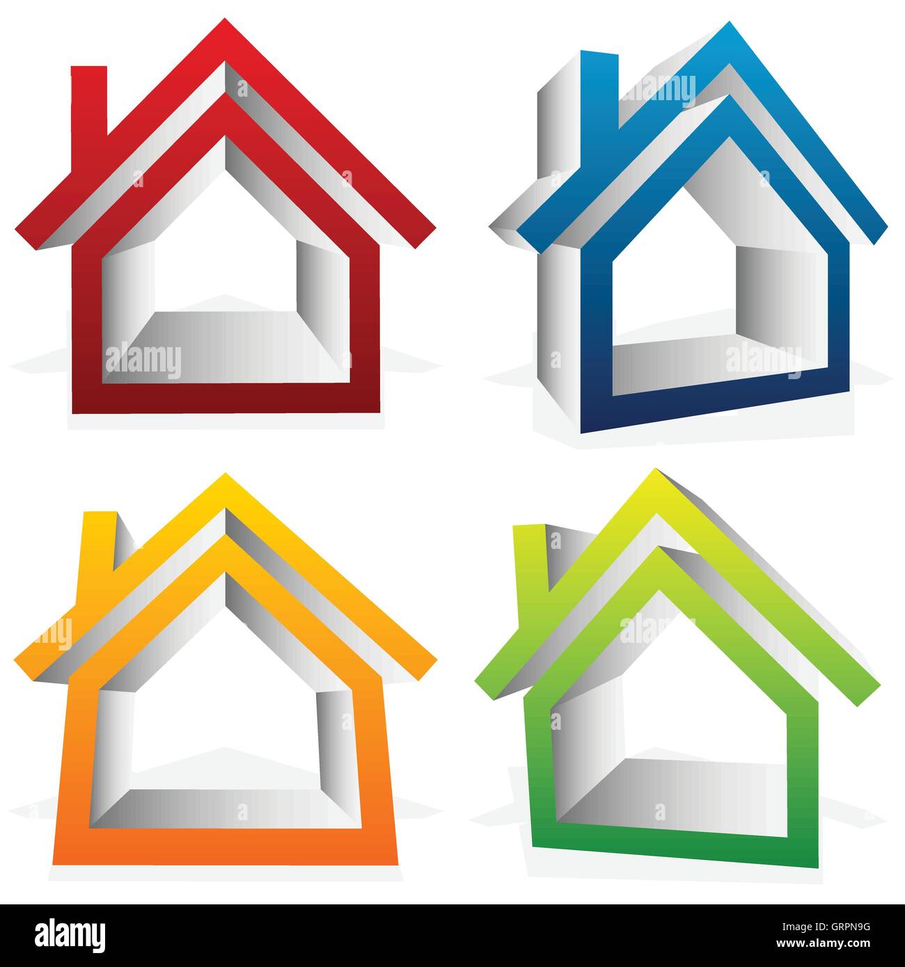 House (home, suburban, residential building, real estate) icons Stock ...