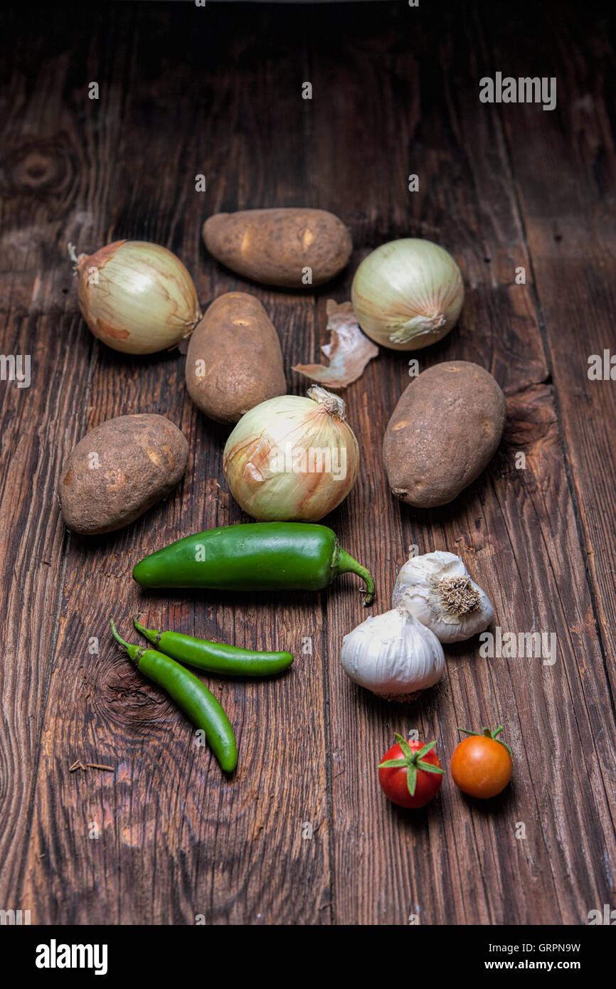 Vegetables commonly used in cooking Stock Photo - Alamy