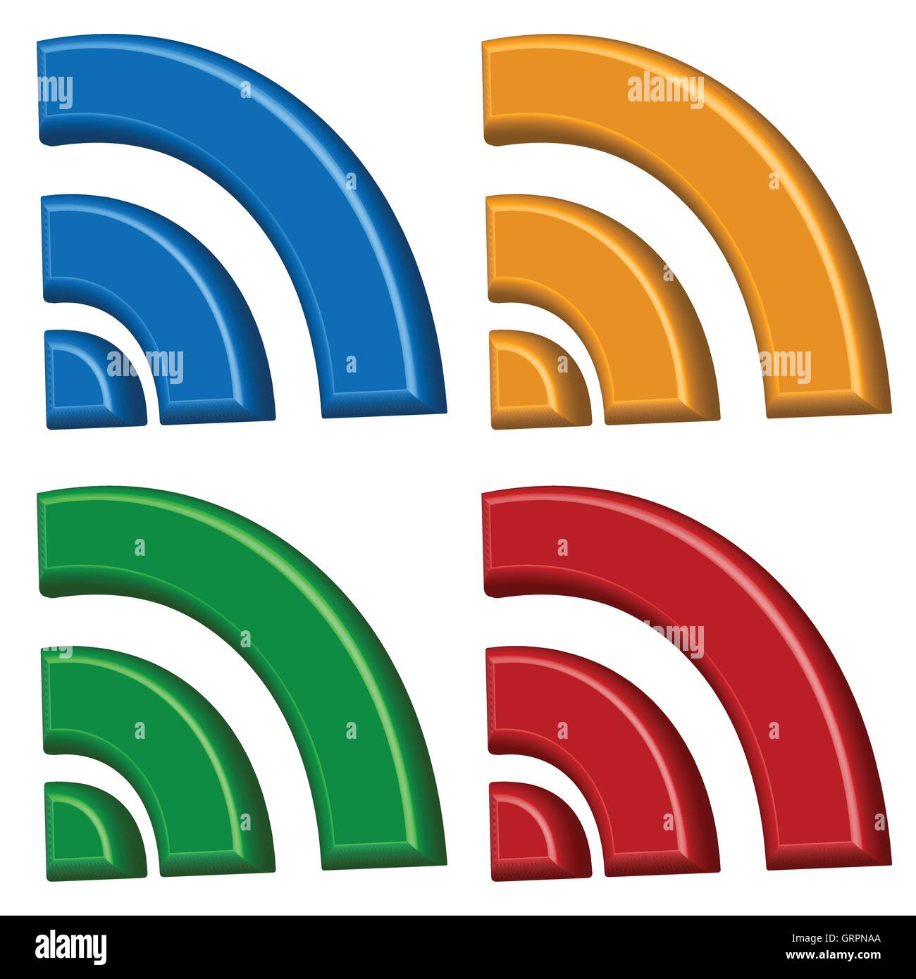 Signal (wireless connection, wifi, wireless internet) signs, symbols ...