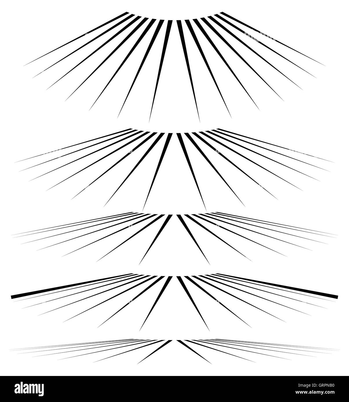 Geometric 3d line elements in different level of perspective Stock ...