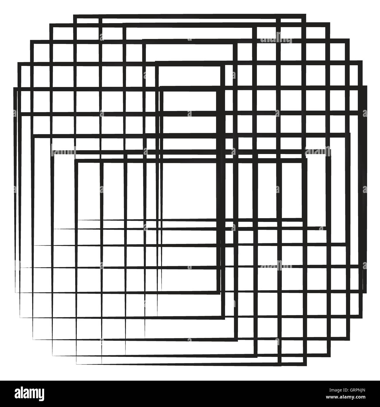 Geometric abstract illustration with irregular squares. Modern art ...
