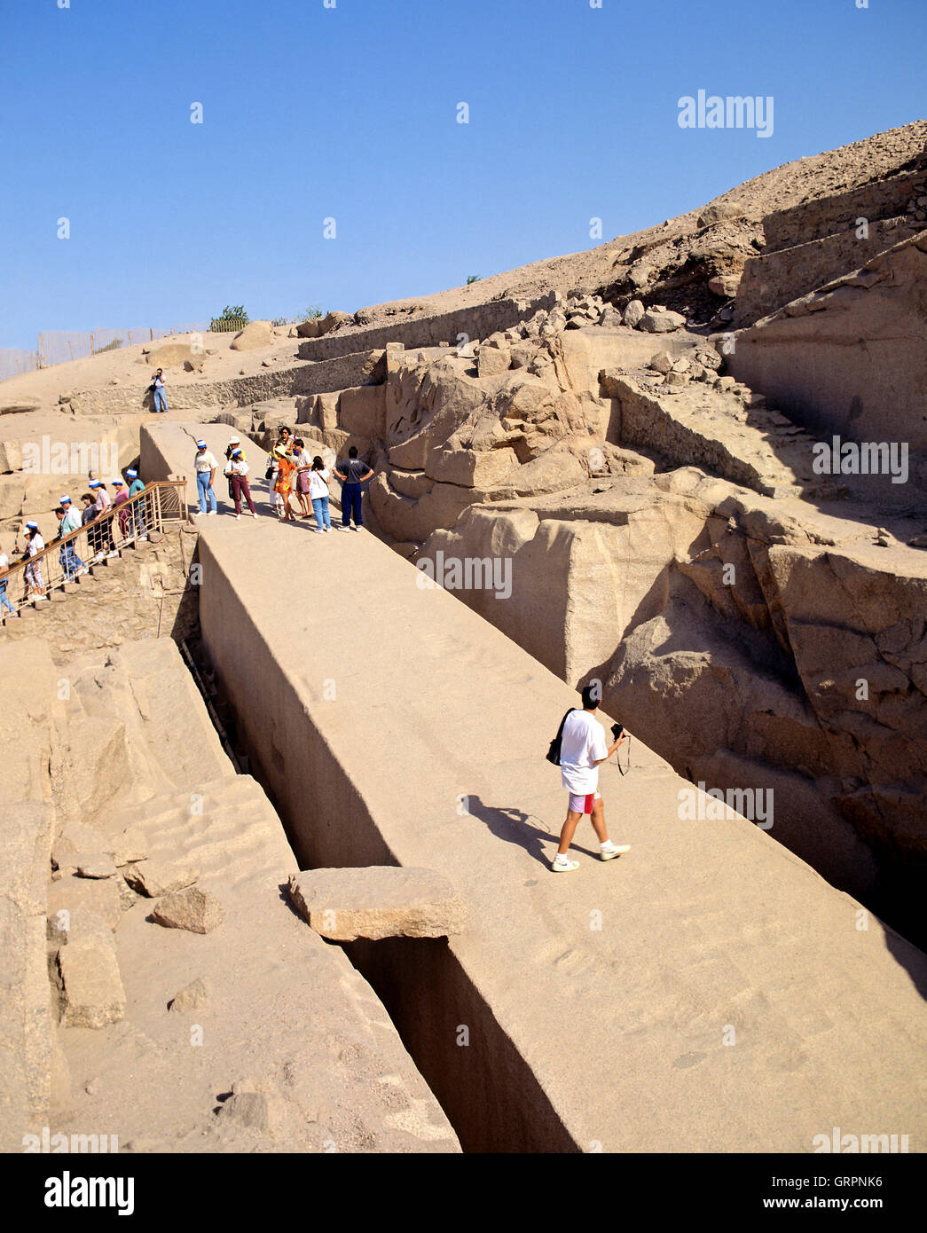 The Unfinished Obelisk, Aswan, Upper Egypt Stock Photo - Alamy