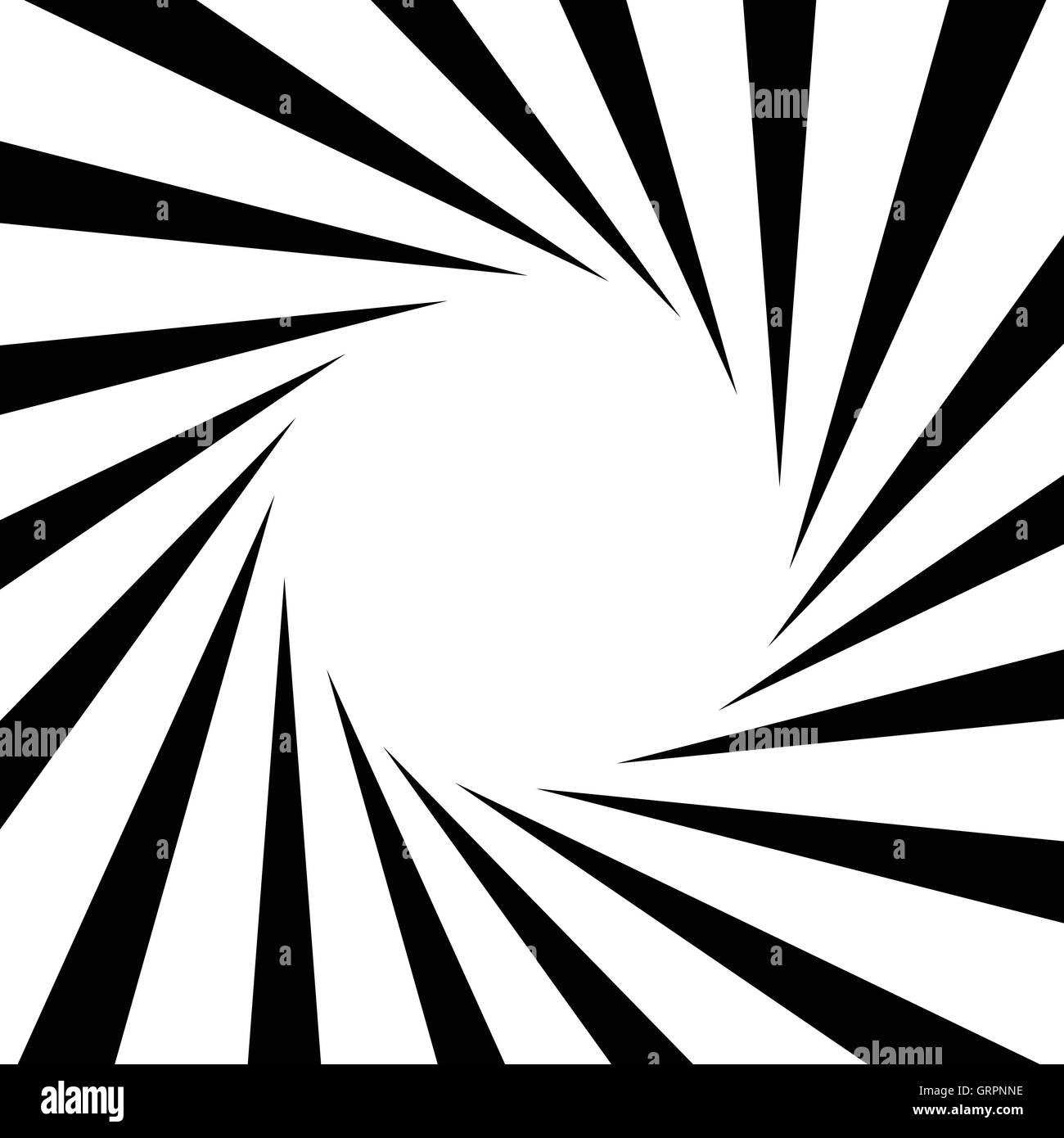 Circular, stripes lines geometric pattern. Monochrome illustration ...