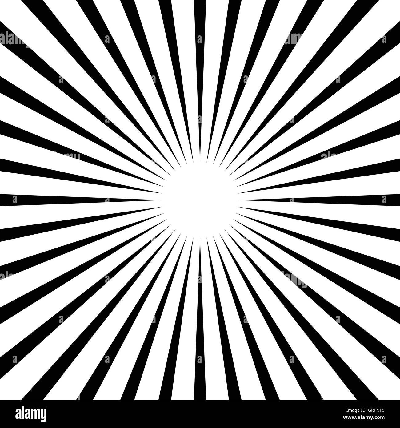 Circular, stripes lines geometric pattern. Monochrome illustration ...