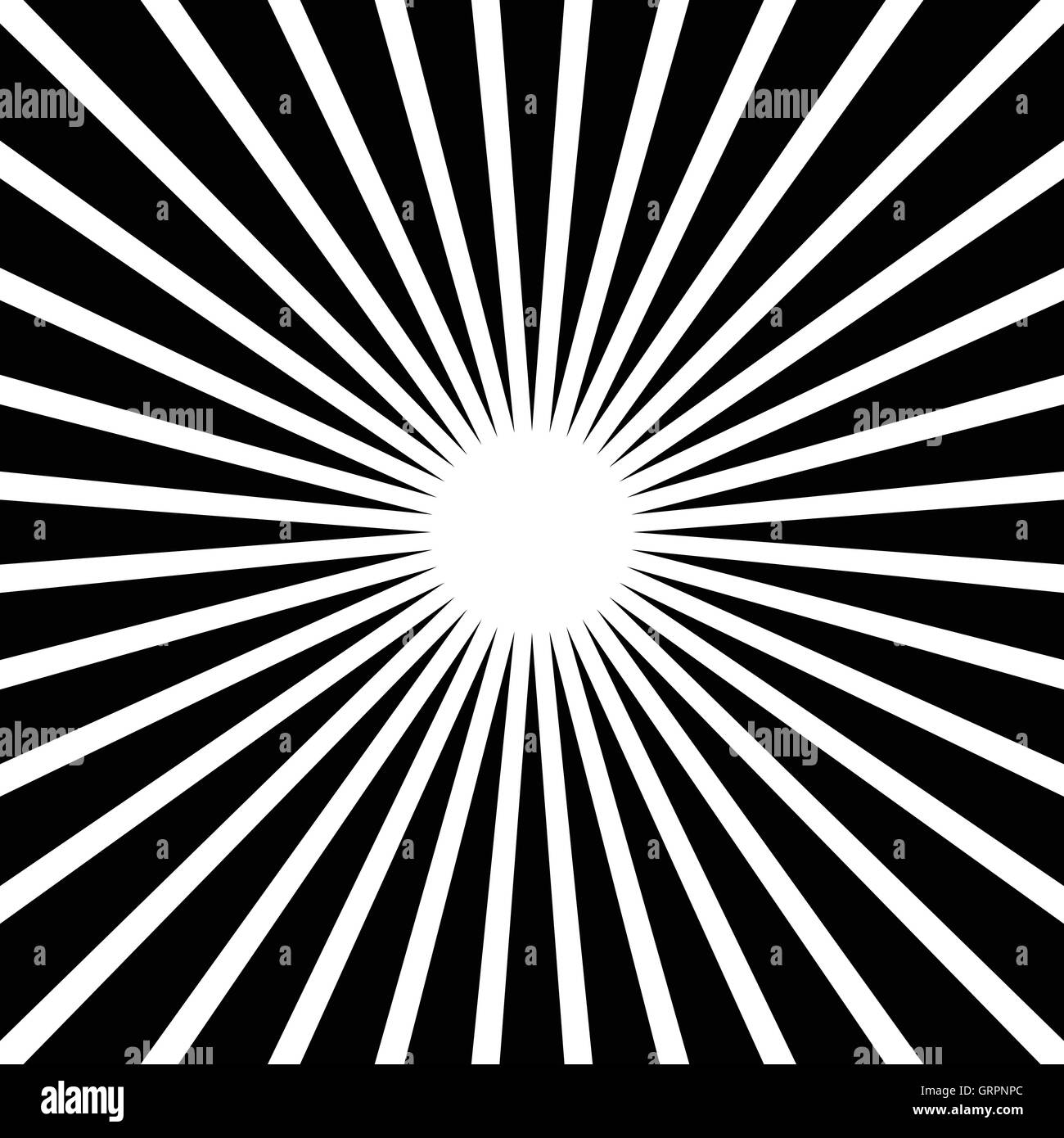 Circular, stripes lines geometric pattern. Monochrome illustration ...