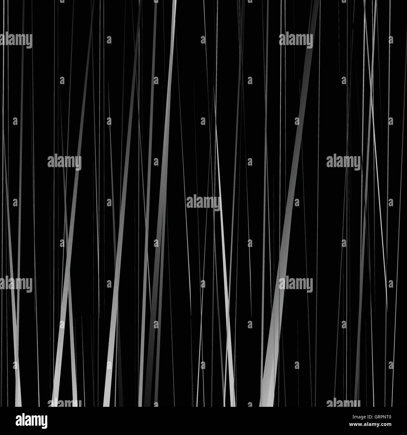 Geometric monochrome illustration with random vertical lines, streaks ...