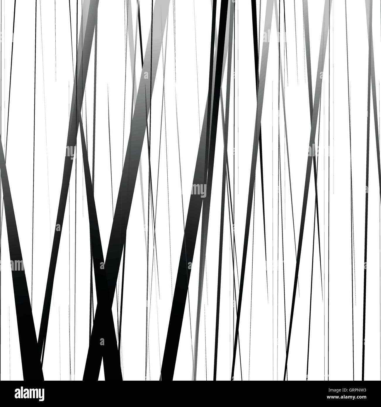 Geometric monochrome illustration with random vertical lines, streaks ...