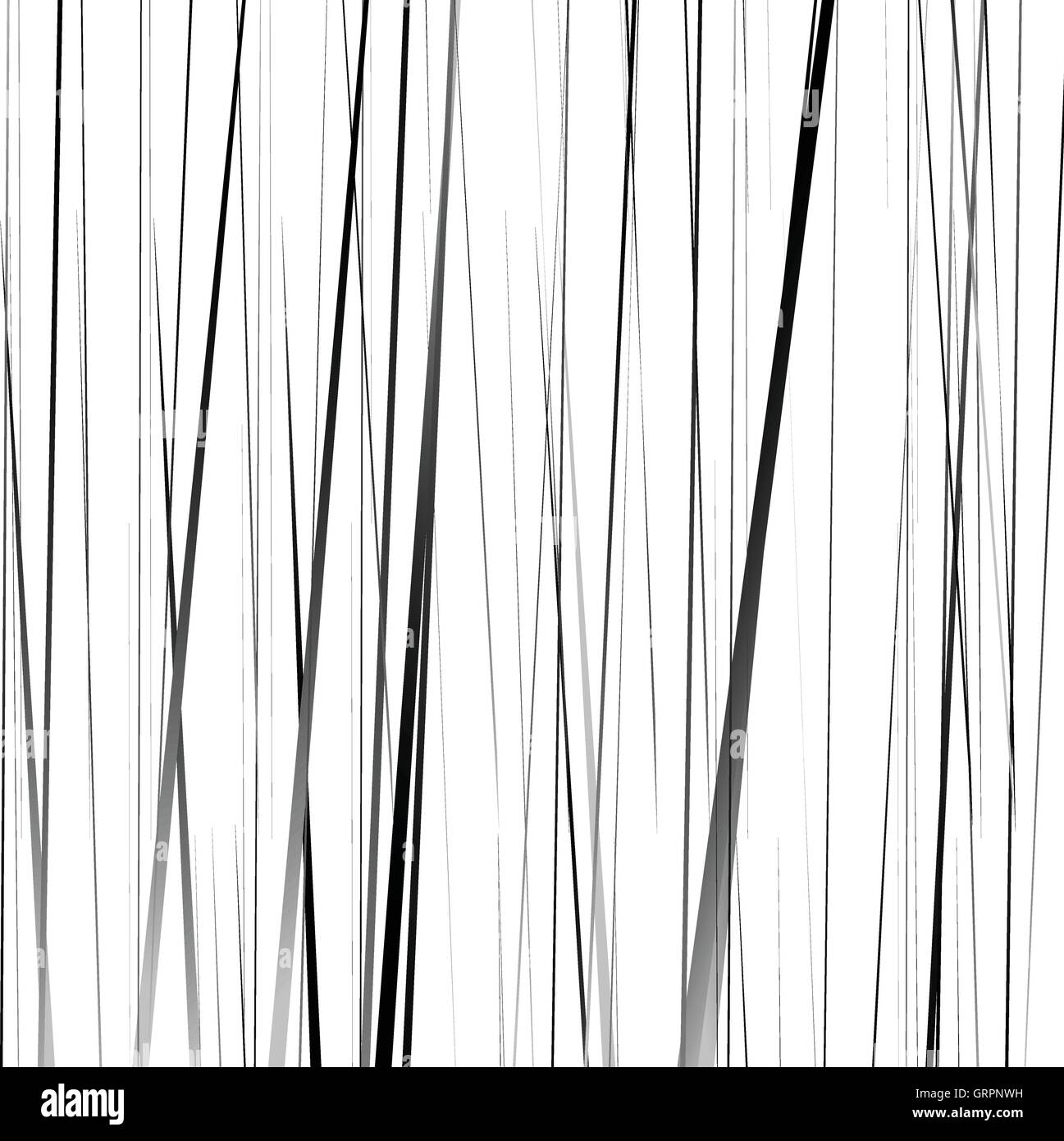 Geometric monochrome illustration with random vertical lines, streaks ...