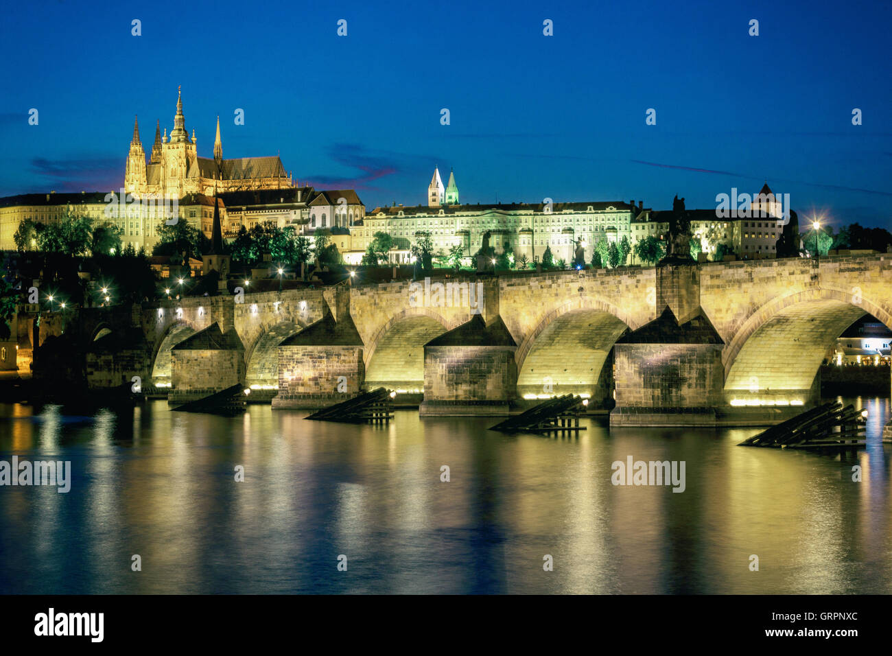 Prague panorama charles bridge hi-res stock photography and images - Alamy