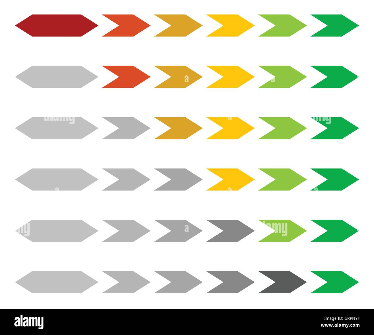 Progress / loading bar, step, stage indicators with hexagons Stock ...
