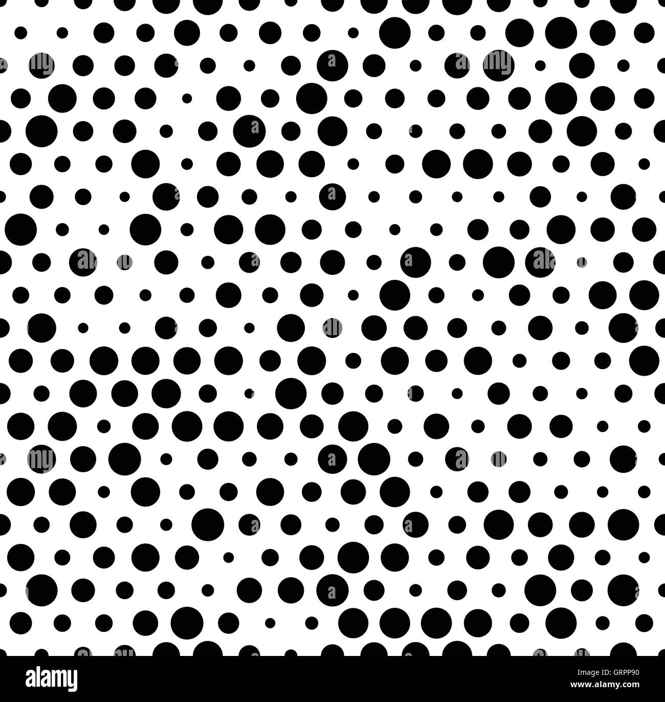 Seamlessly Repeatable Pattern With Random Irregular Dots Circles