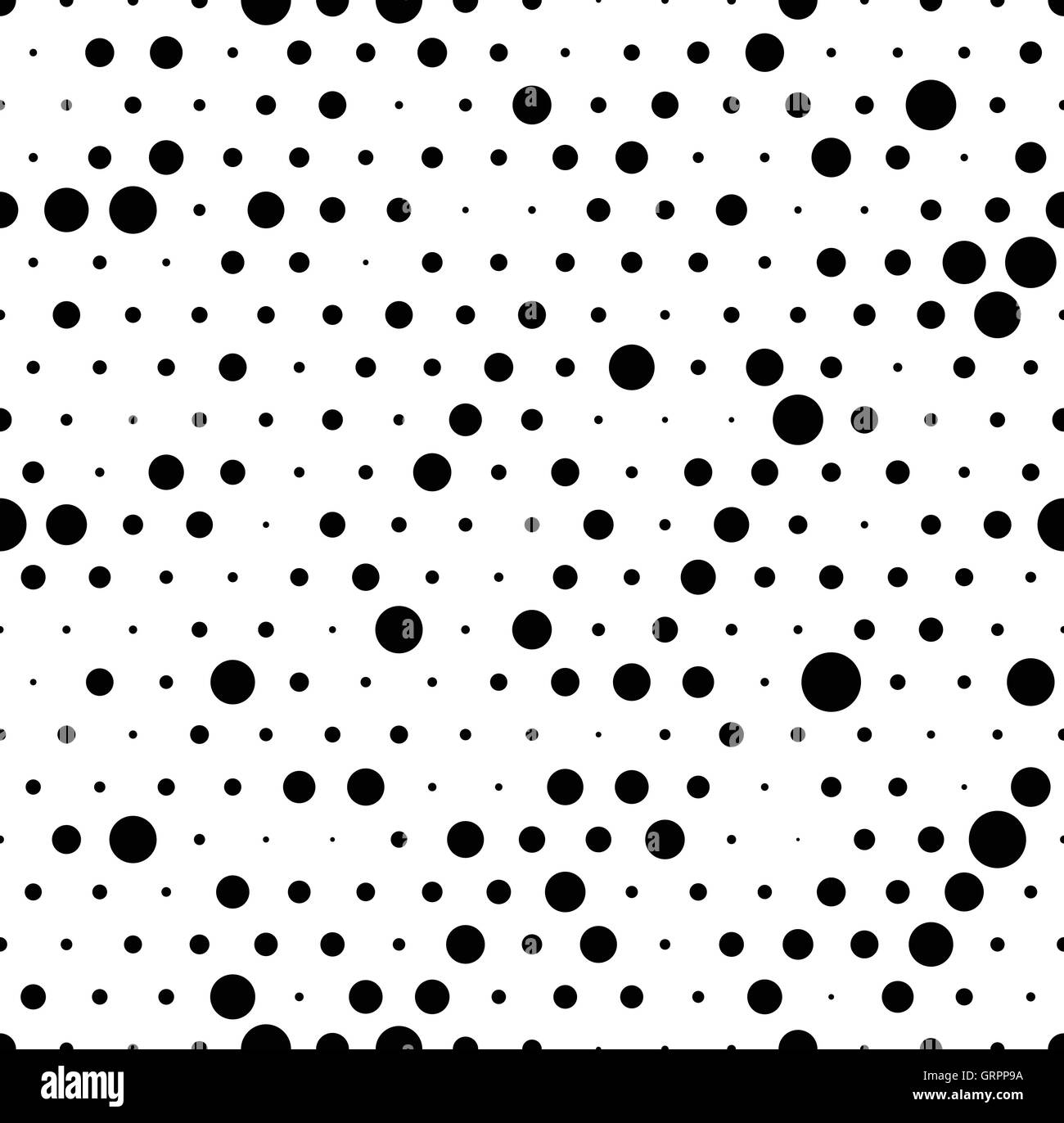 Seamlessly Repeatable Pattern With Random Irregular Dots Circles Monochrome Abstract