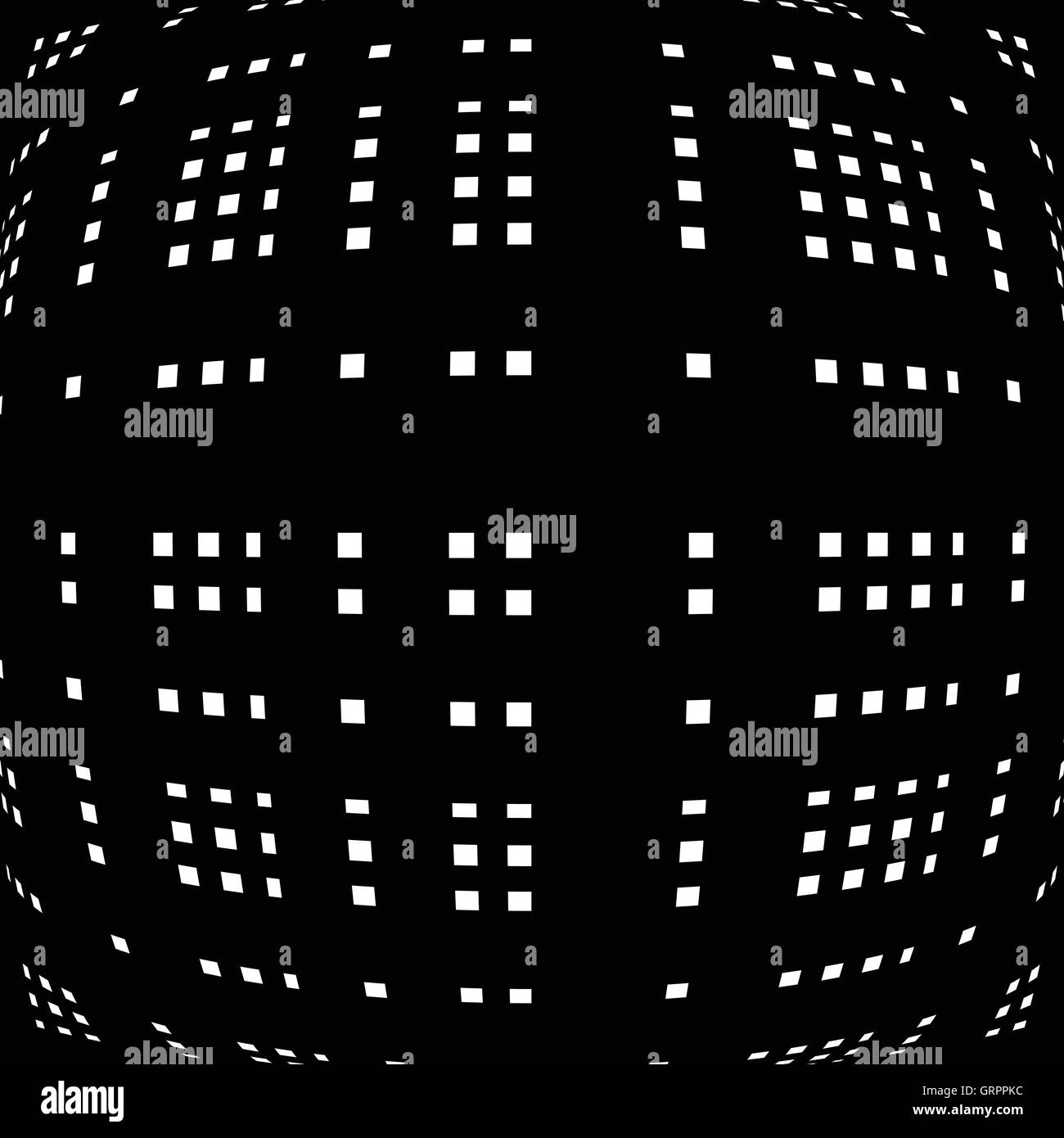 Grid, mesh of distorted lines. Geometric monochrome texture Stock ...