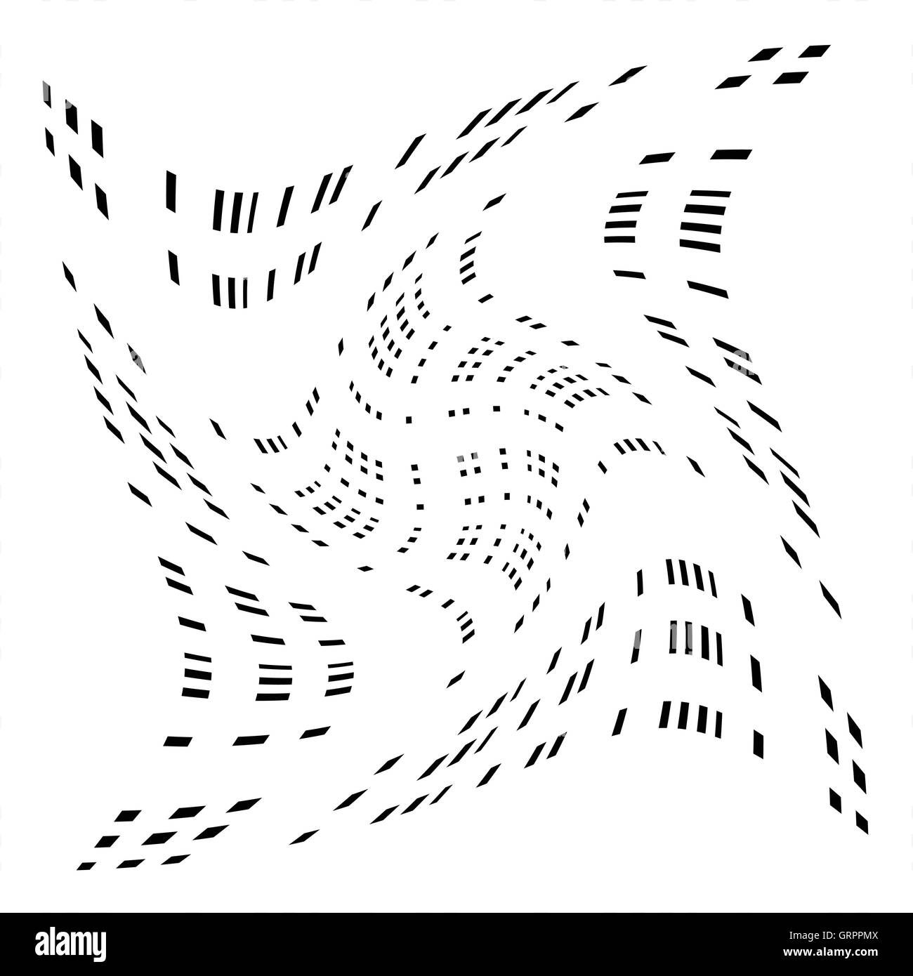 Grid, mesh of distorted lines. Geometric monochrome texture Stock ...