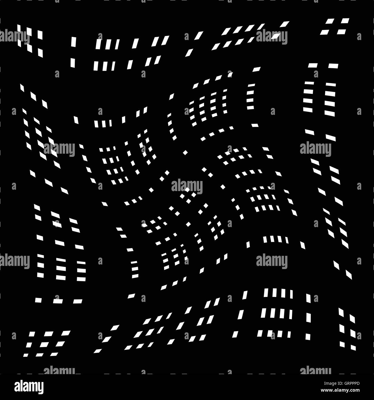 Grid, mesh of distorted lines. Geometric monochrome texture Stock ...