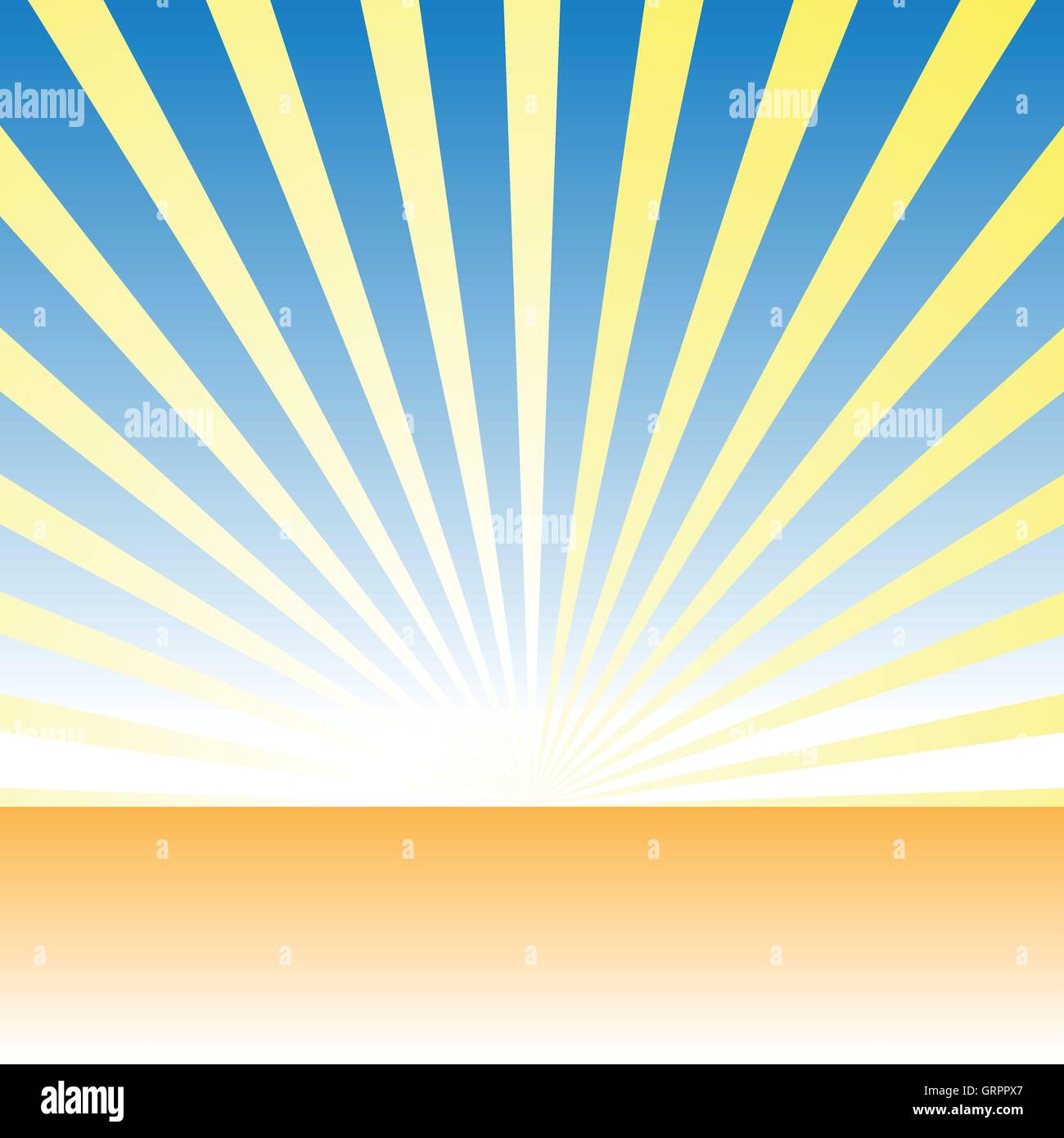 Dawn sky with sun beams Stock Vector Images - Alamy