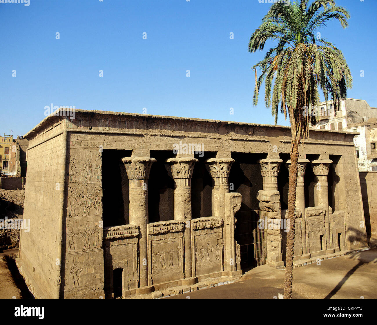 Temple of Khnum, Isna, Upper Egypt Stock Photo - Alamy