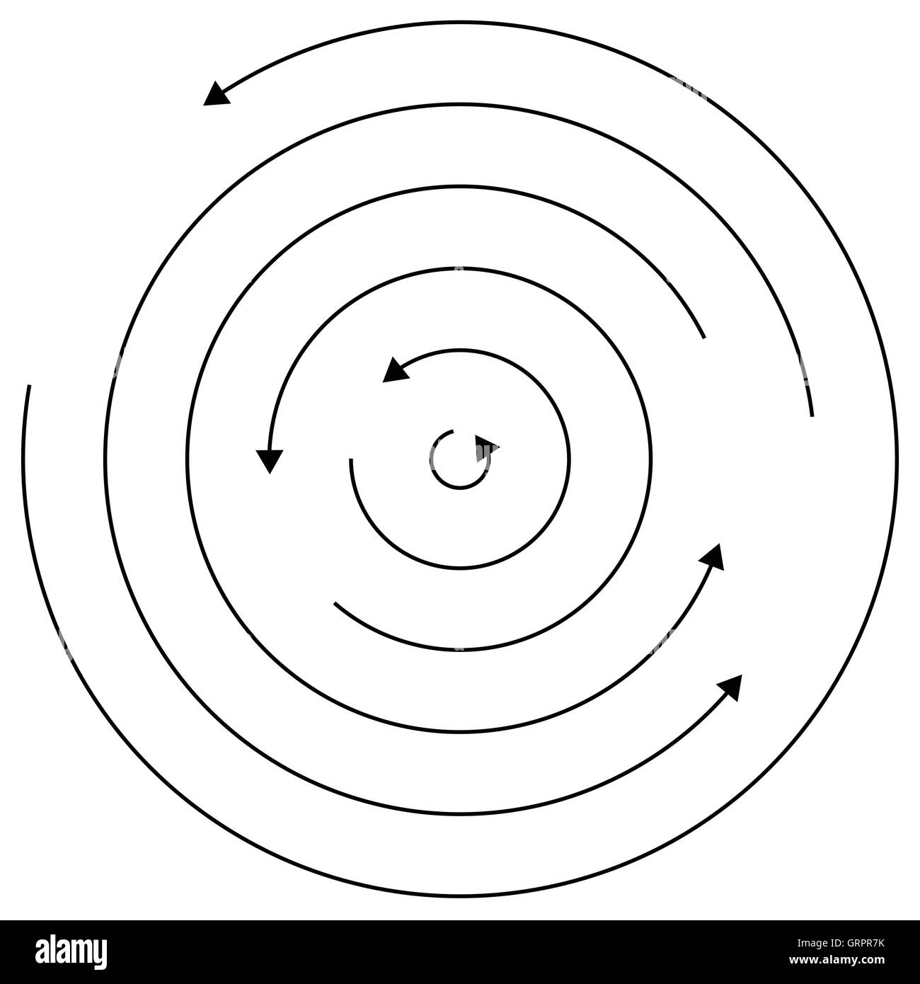 Circular arrows - Random concentric circles with arrows for twist ...