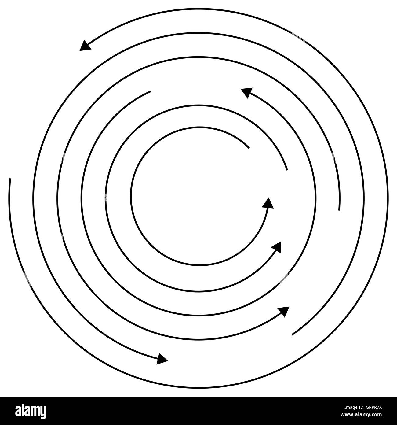 Circular arrows - Random concentric circles with arrows for twist ...