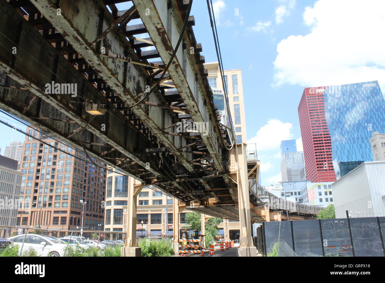 L Tracks in the South Loop, Chicago, IL Stock Photo - Alamy