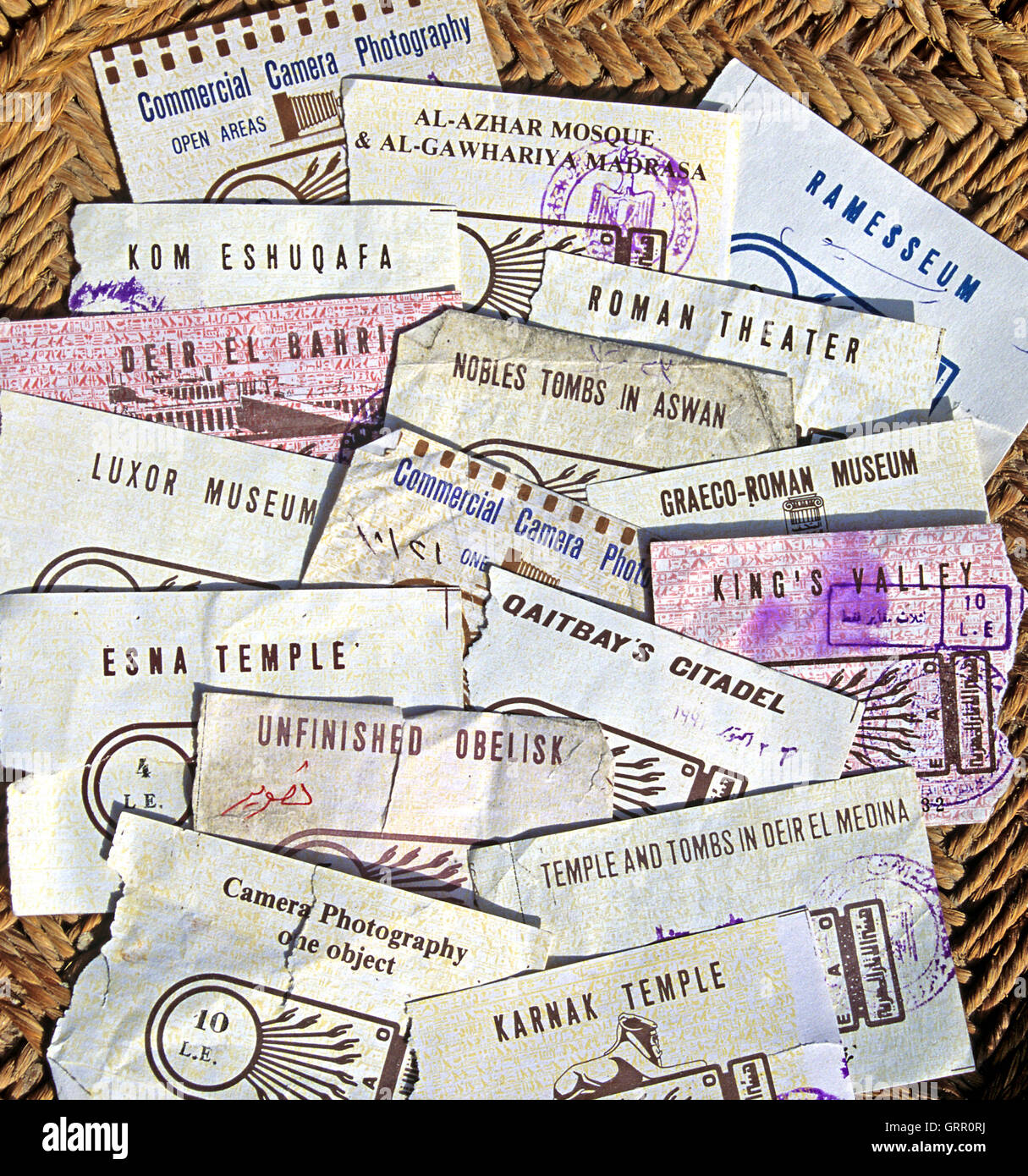Museum entry tickets, Egypt Stock Photo - Alamy