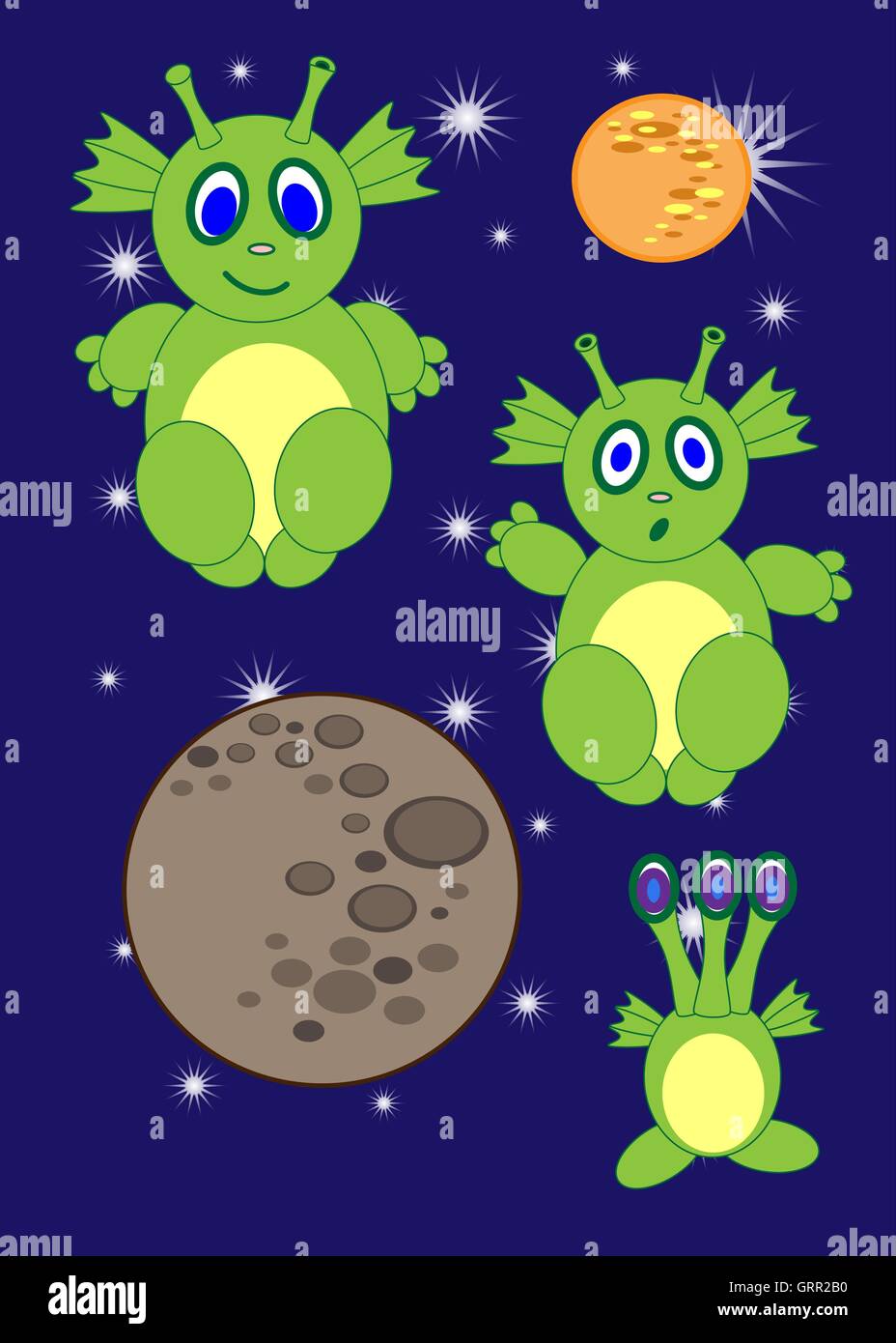 Cartoon alien girl hi-res stock photography and images - Alamy