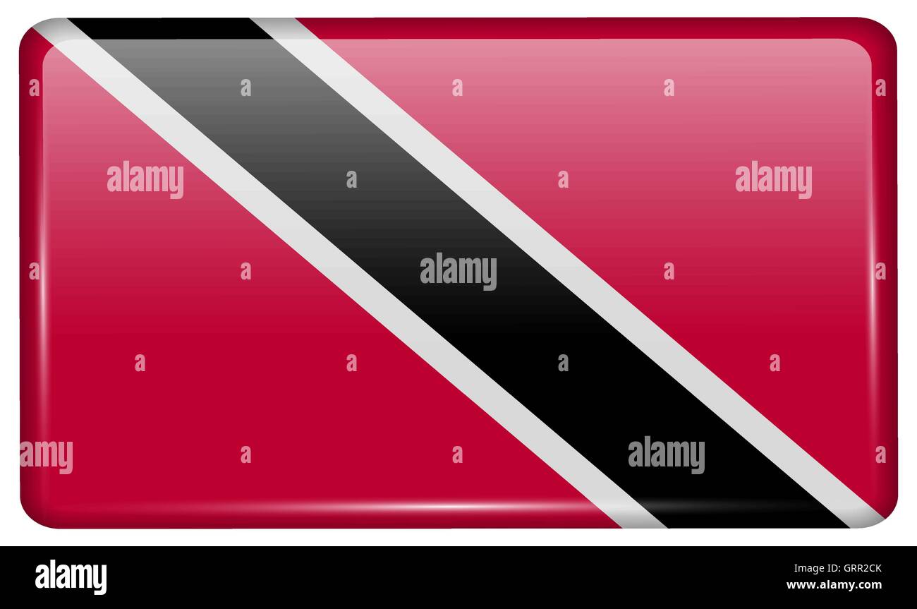 Flags Trinidad And Toba In The Form Of A Magnet On Refrigerator With
