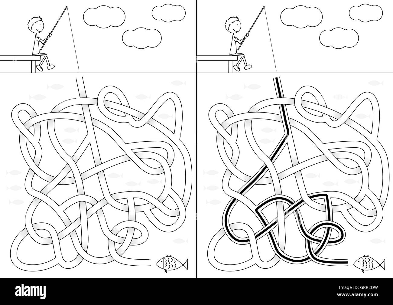 Easy fishing Stock Vector Images - Alamy