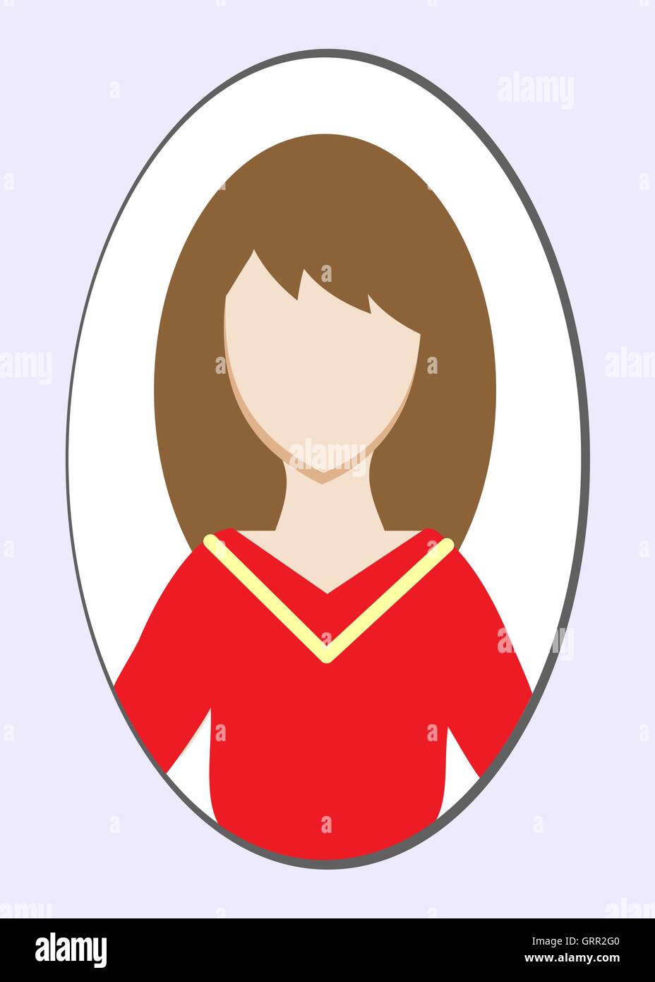 Female avatar or pictogram for social networks. Modern flat colorful ...