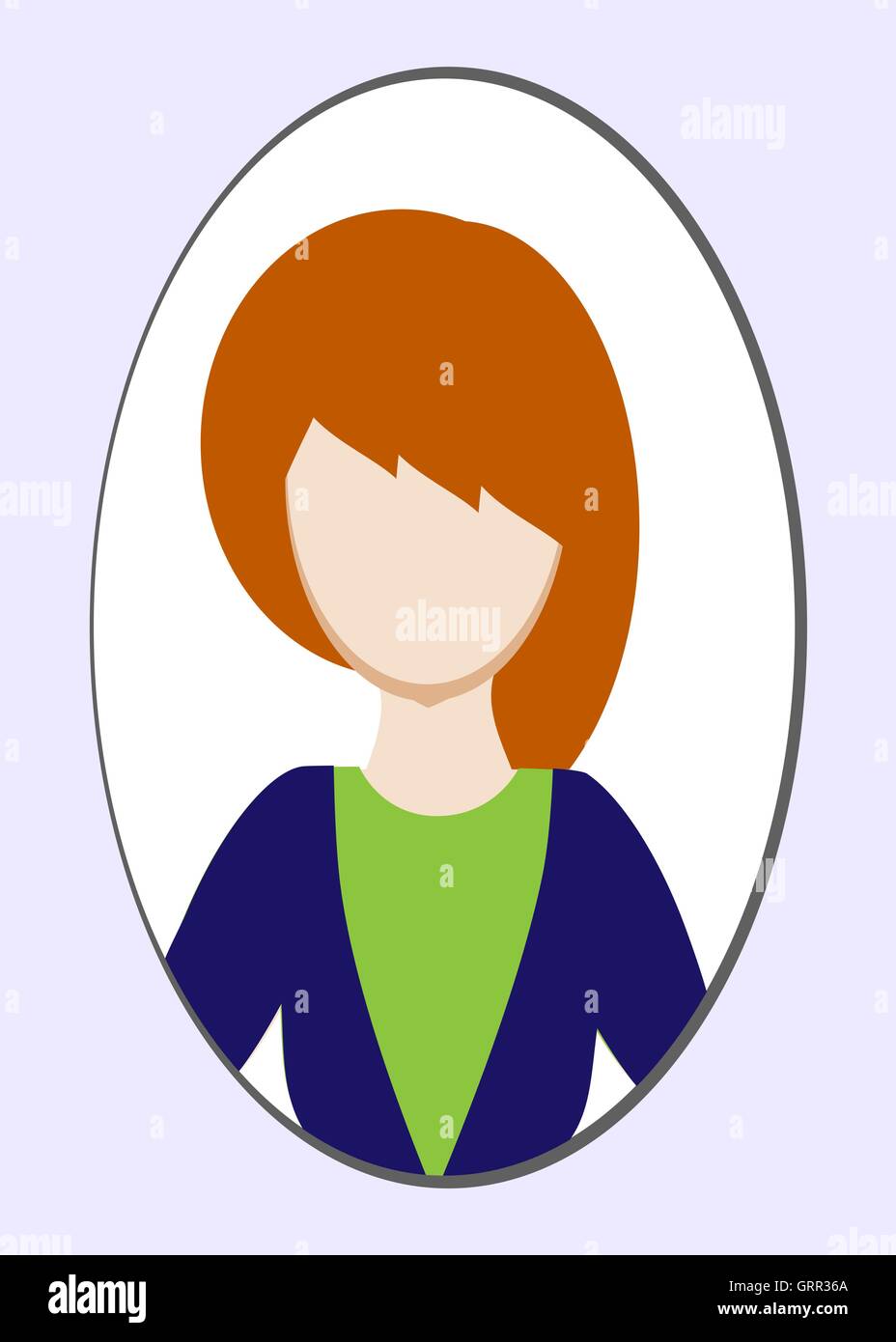 Female avatar or pictogram for social networks. Modern flat colorful ...