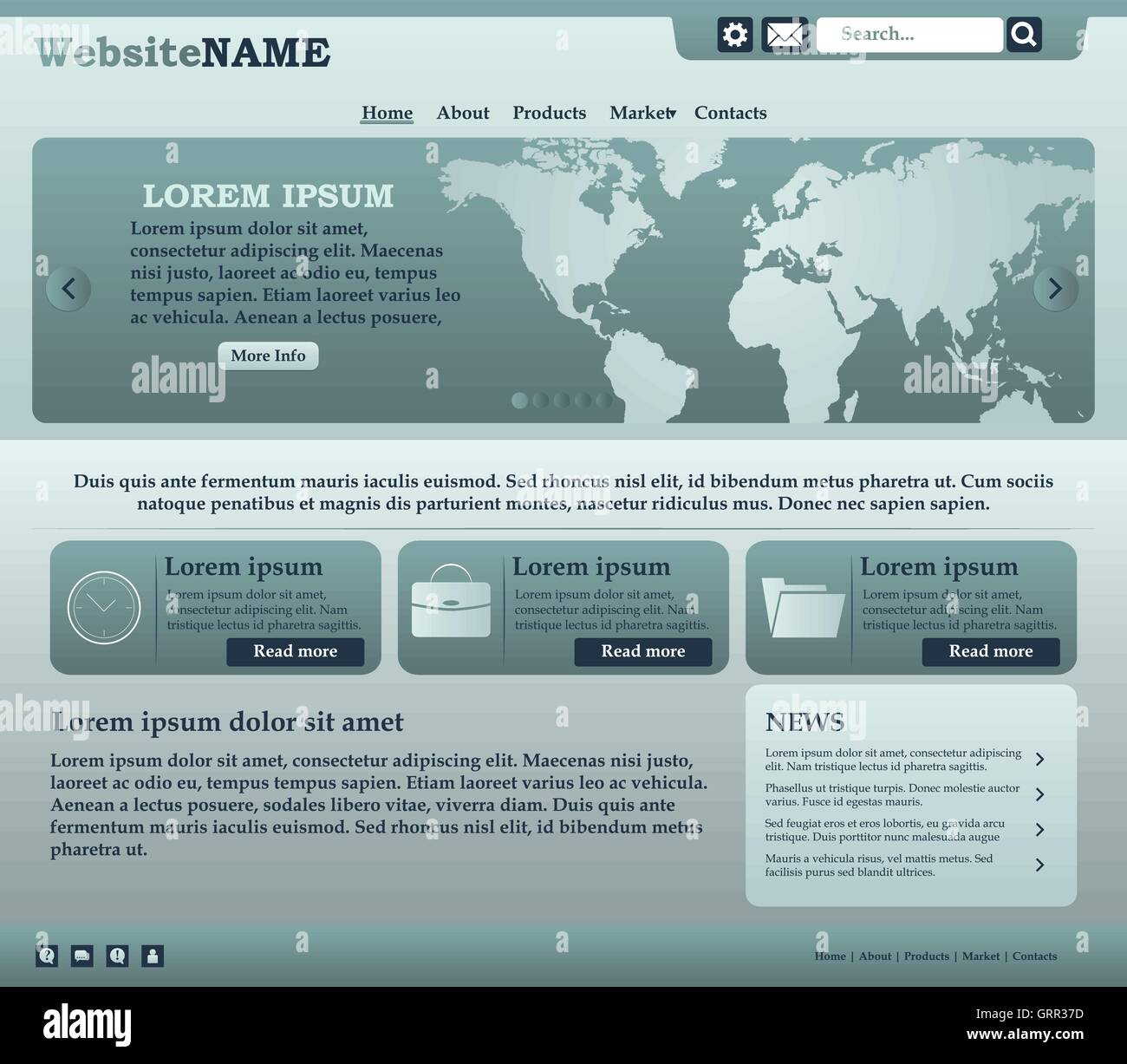 Vector web template layout hi-res stock photography and images - Alamy