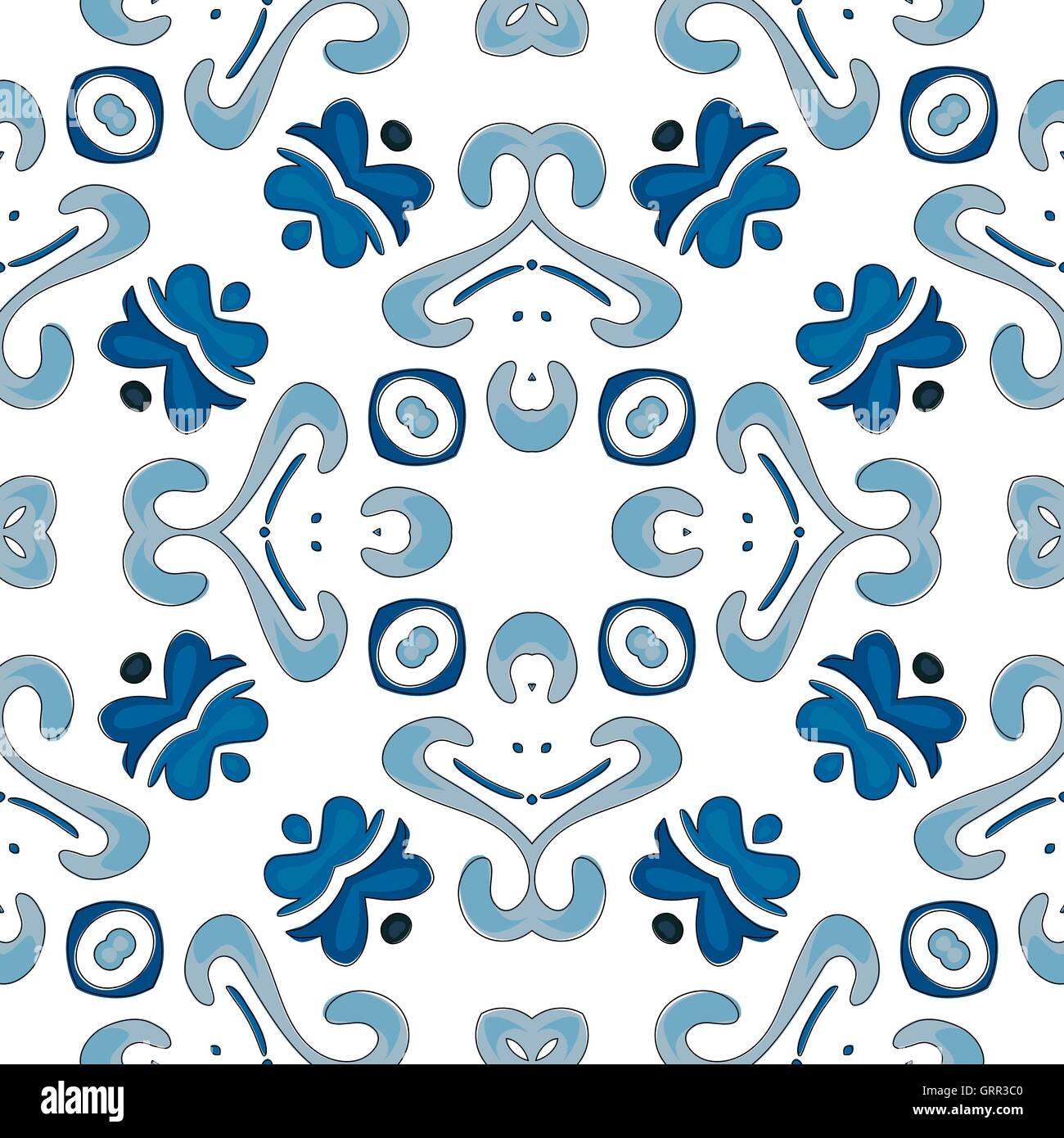 Portuguese blue and white tiles Stock Vector Images - Alamy