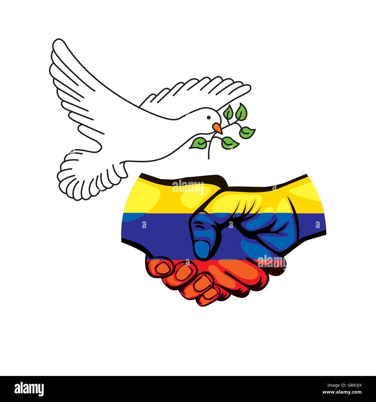 Colombian peace agreement symbol Stock Vector Image & Art - Alamy