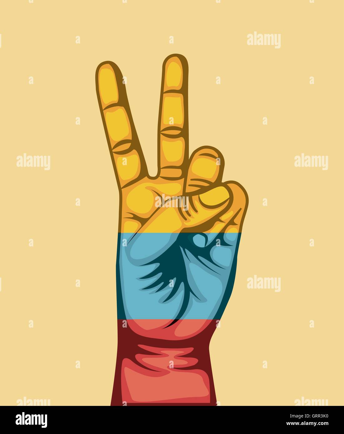 colombian peace hands symbol Stock Vector Image & Art - Alamy