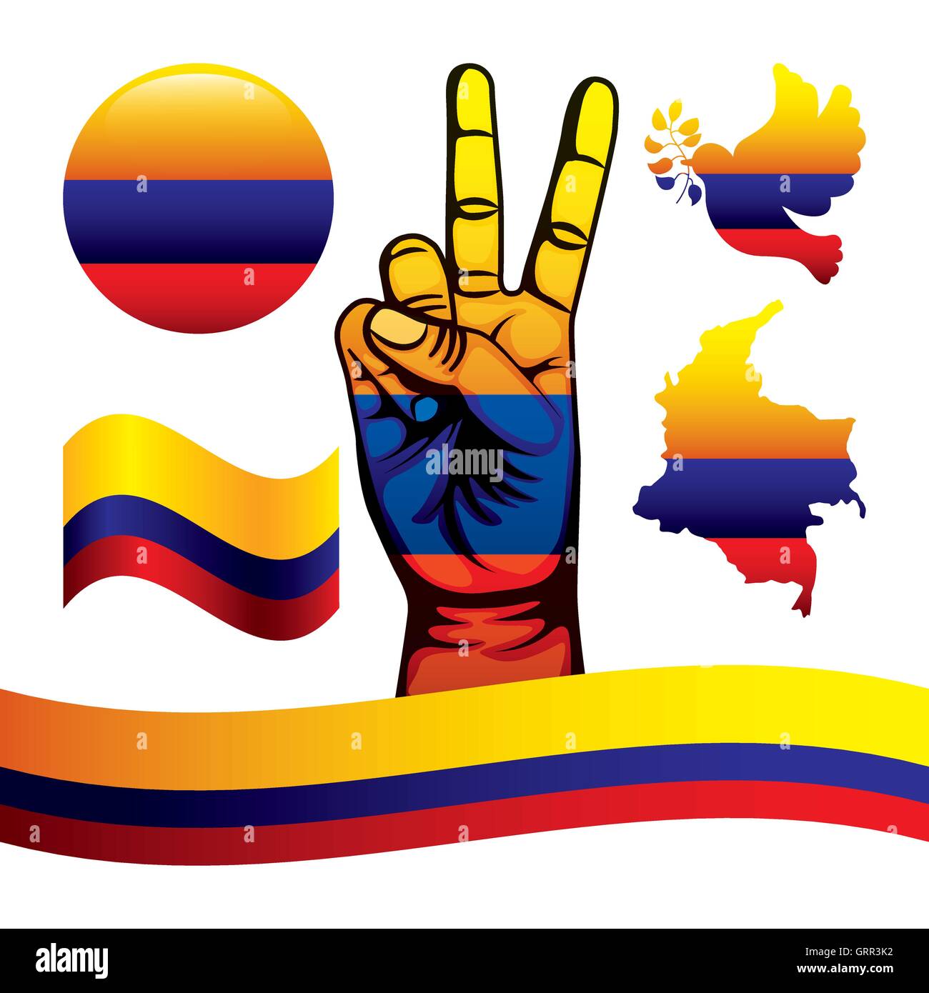 colombian peace hands symbol Stock Vector Image & Art - Alamy