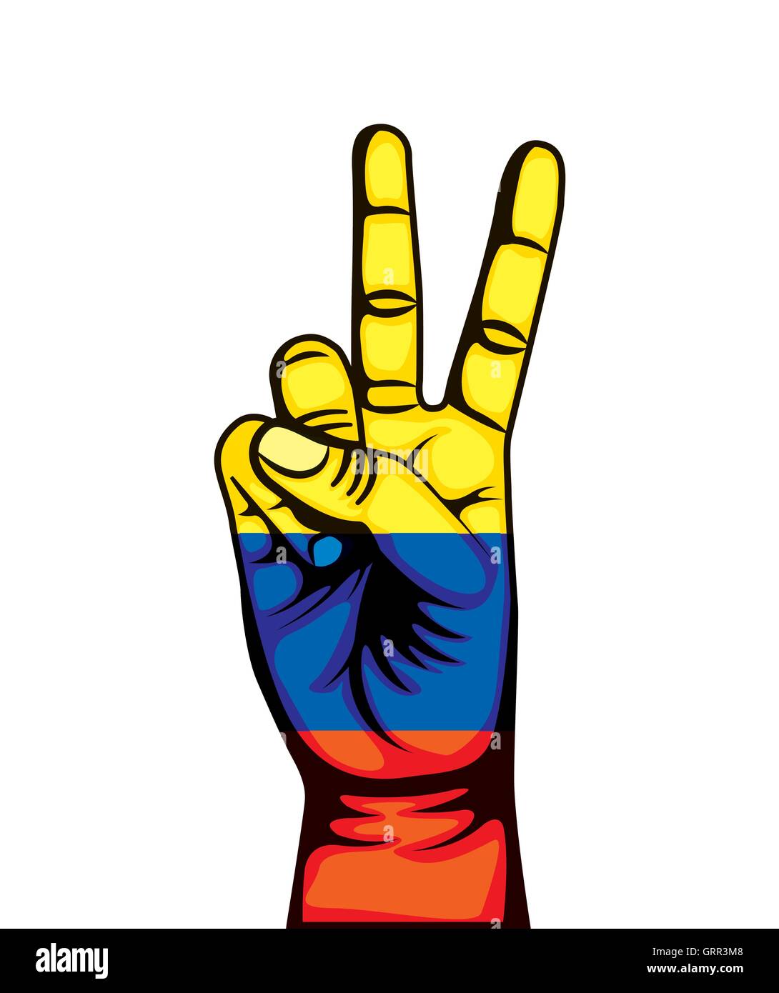 colombian peace hands symbol Stock Vector Image & Art - Alamy
