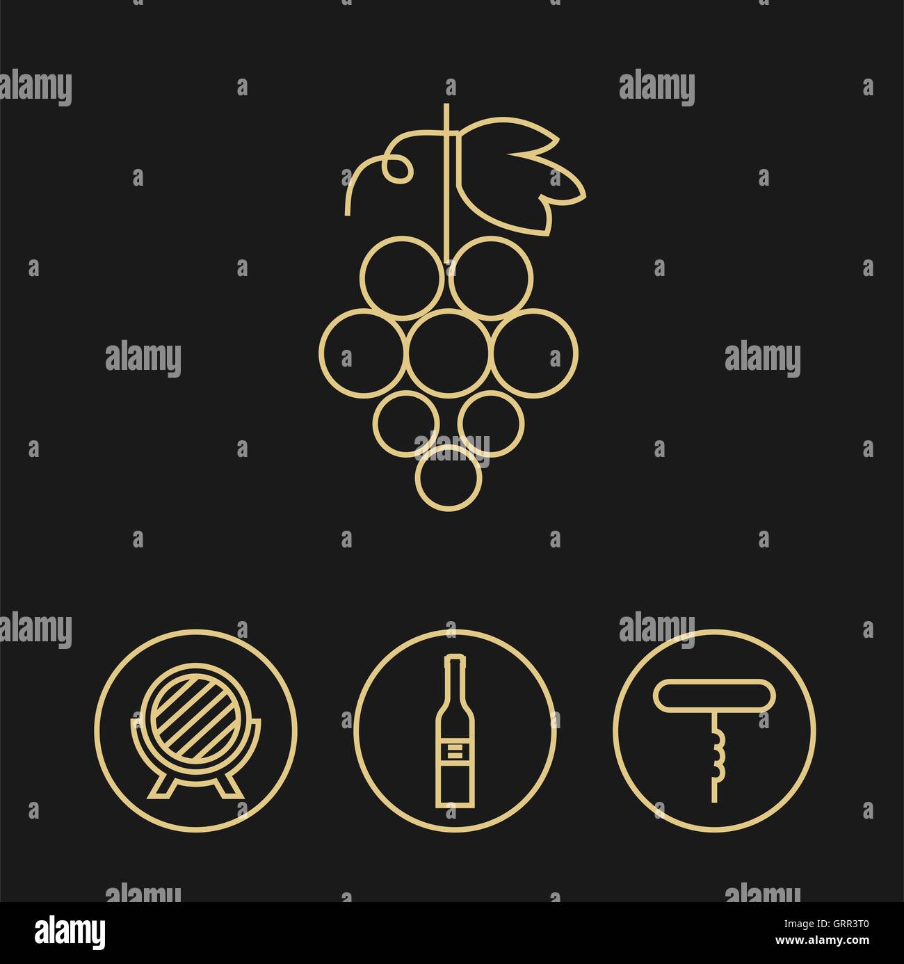 Wine icons collection Stock Vector Image & Art - Alamy