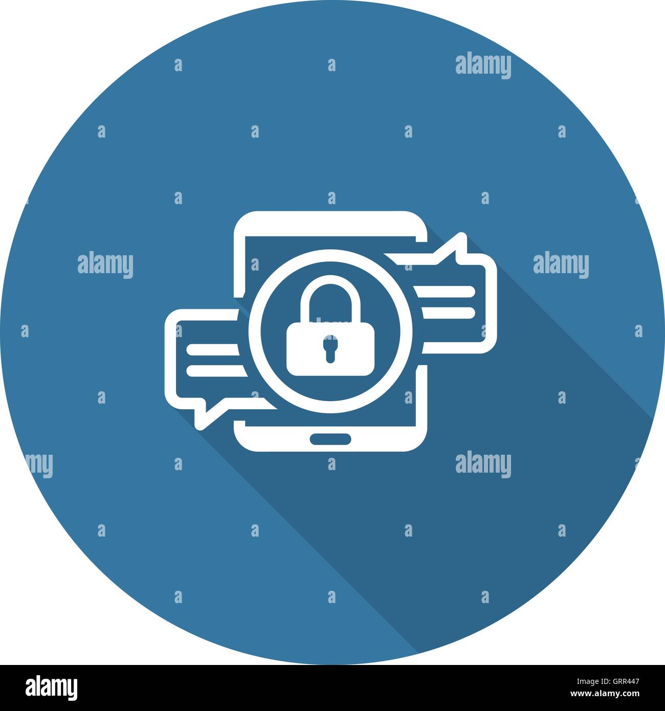 Encrypted Messaging Icon. Flat Design Stock Vector Image & Art - Alamy