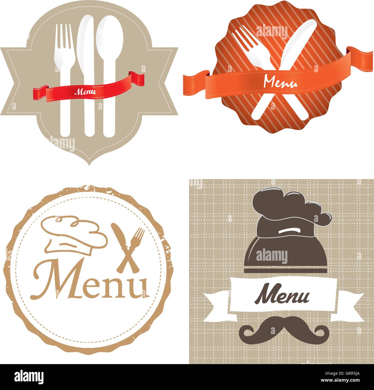 Set of menu label designs, Vector illustration Stock Vector Image & Art ...