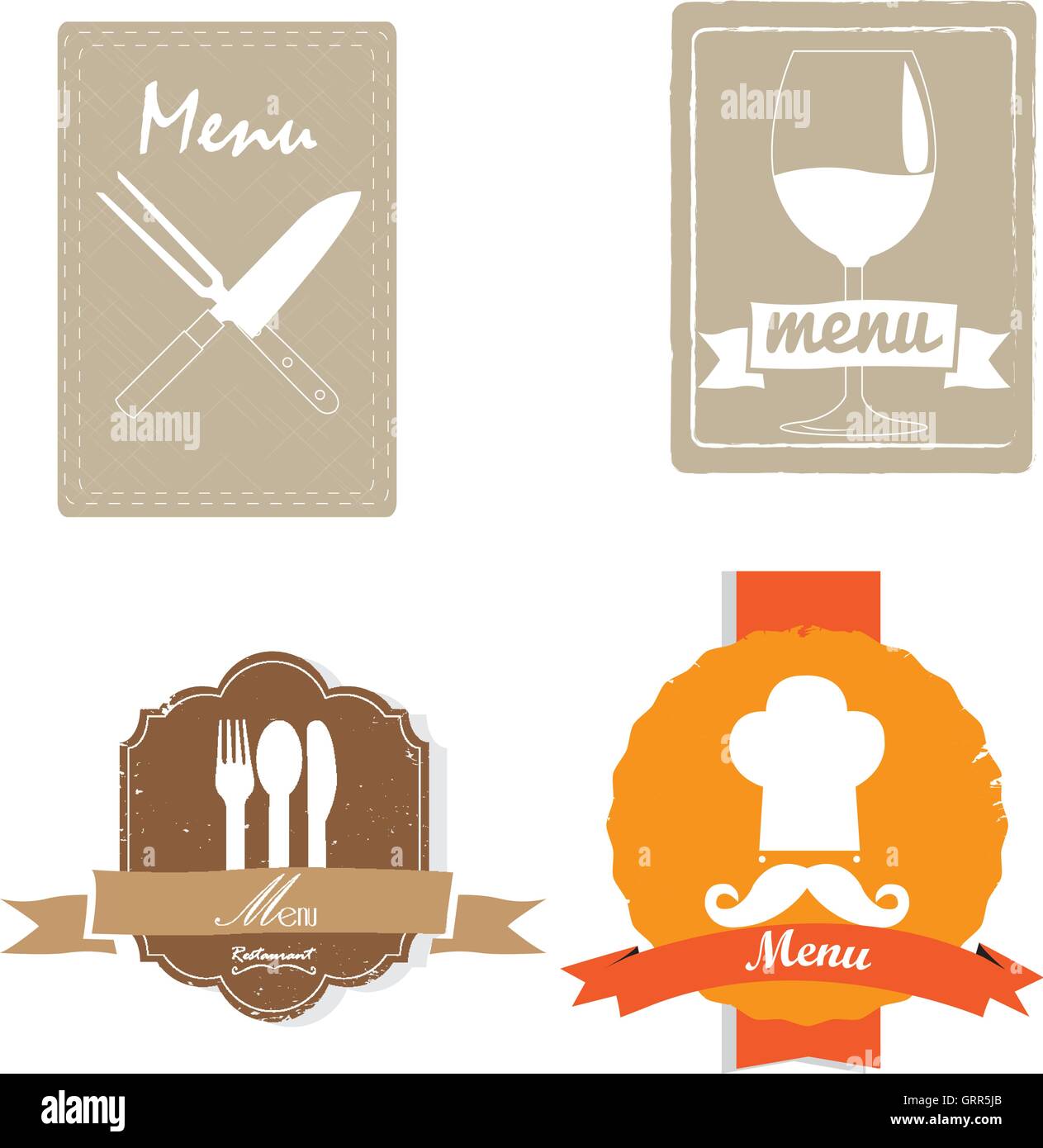 Set of menu label designs, Vector illustration Stock Vector Image & Art ...