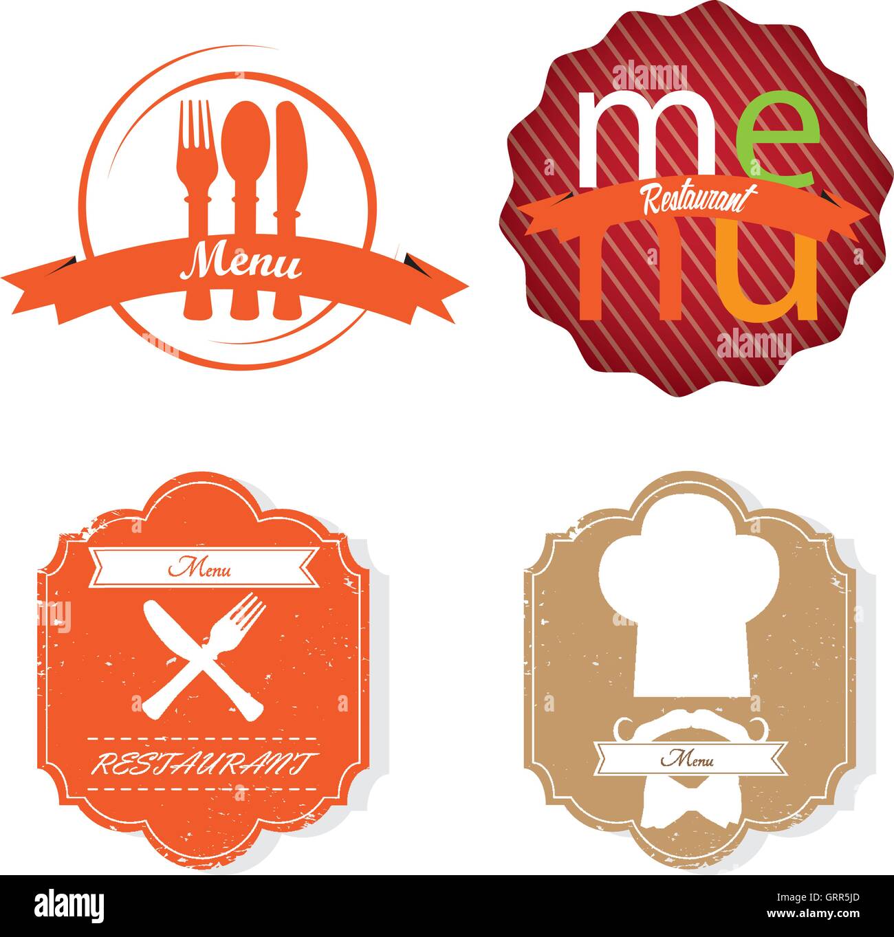 Set of menu label designs, Vector illustration Stock Vector Image & Art ...