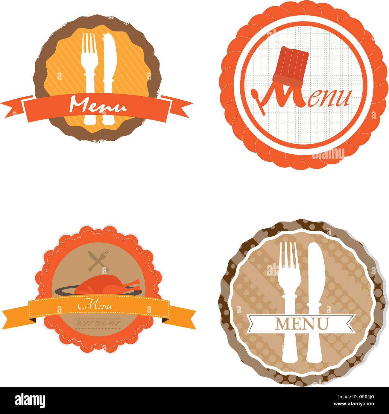 Set of menu label designs, Vector illustration Stock Vector Image & Art ...