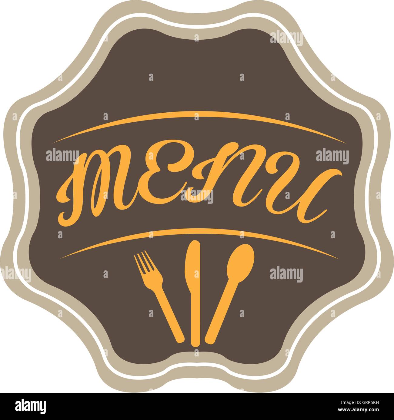 Isolated vintage menu label design, Vector illustration Stock Vector ...
