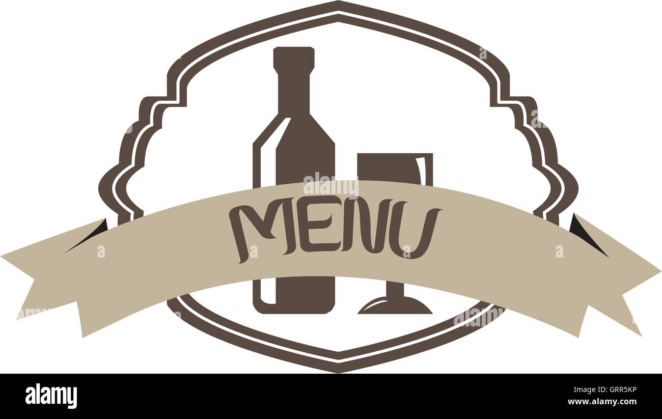 Isolated vintage menu design label, Vector illustration Stock Vector ...
