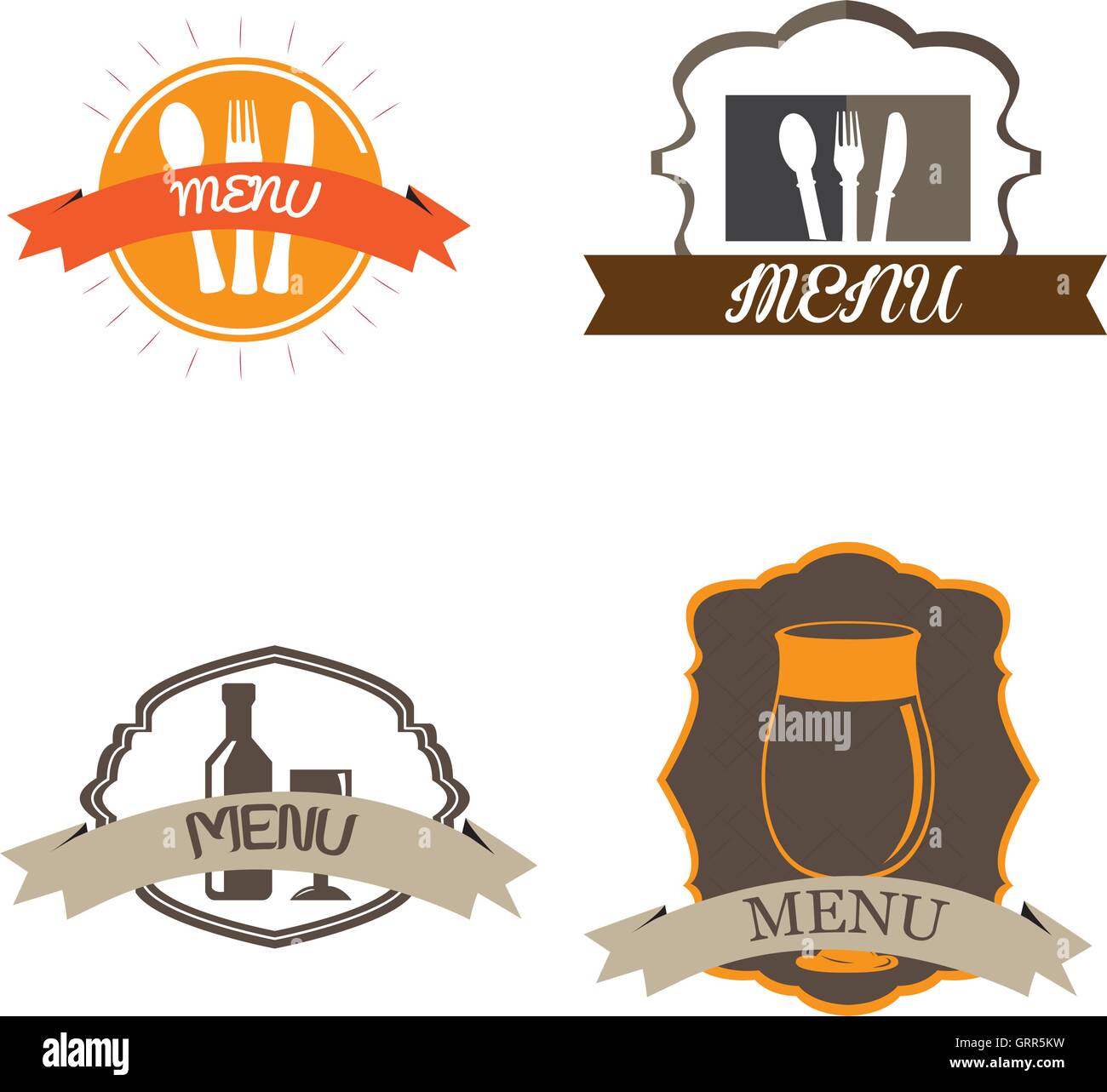Set of menu label designs, Vector illustration Stock Vector Image & Art ...