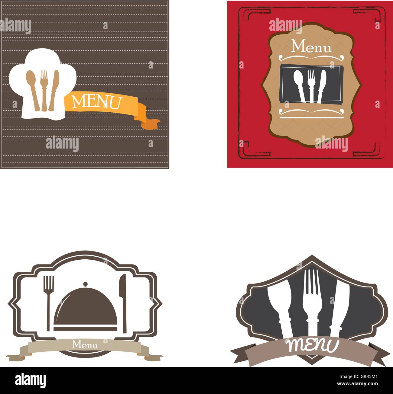 Set of menu label designs, Vector illustration Stock Vector Image & Art ...