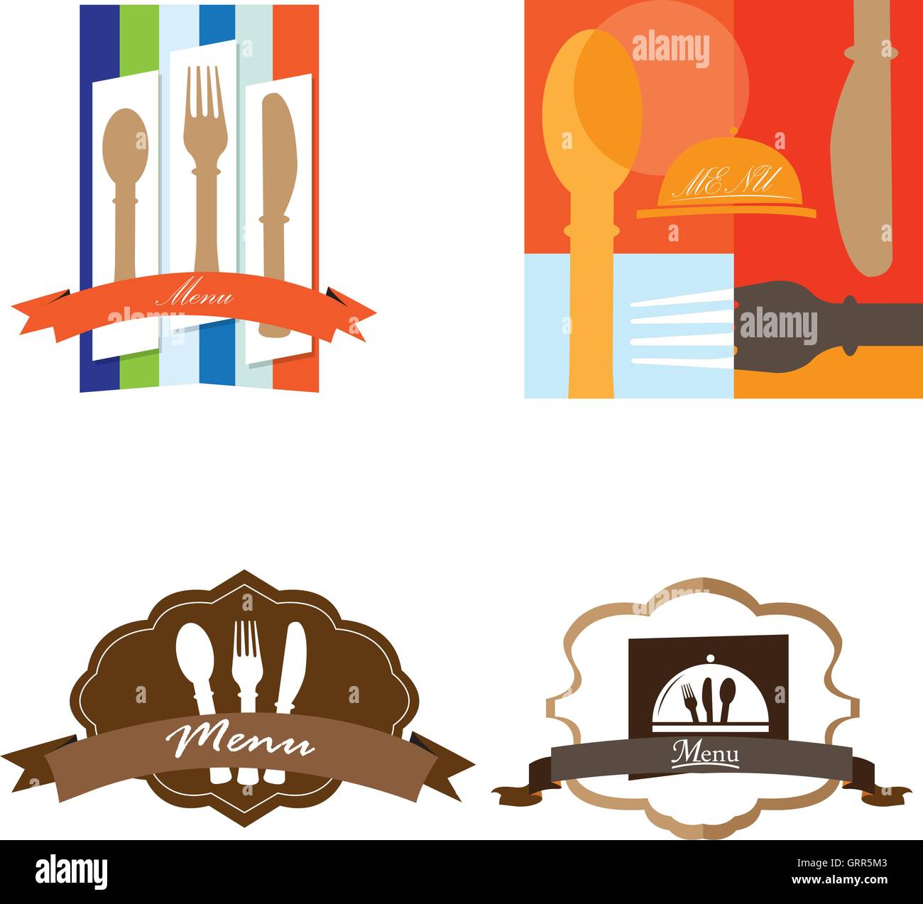 Set of menu label designs, Vector illustration Stock Vector Image & Art ...