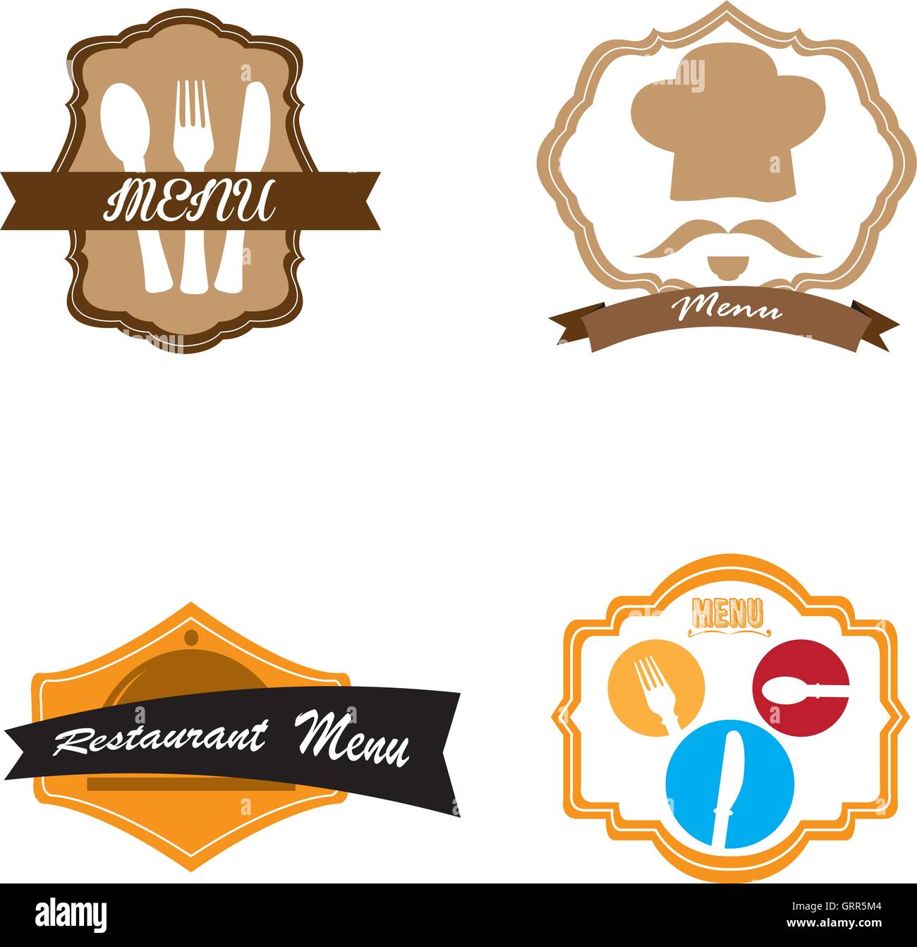 Set of menu label designs, Vector illustration Stock Vector Image & Art ...
