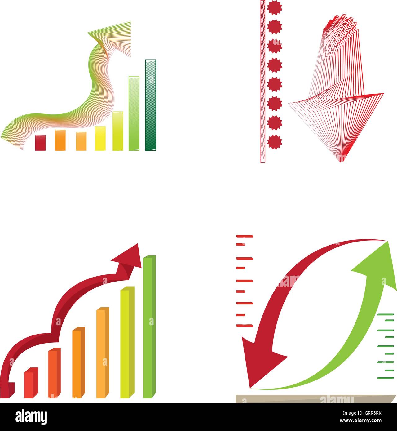 Set of business graph bars, Vector illustration Stock Vector Image ...